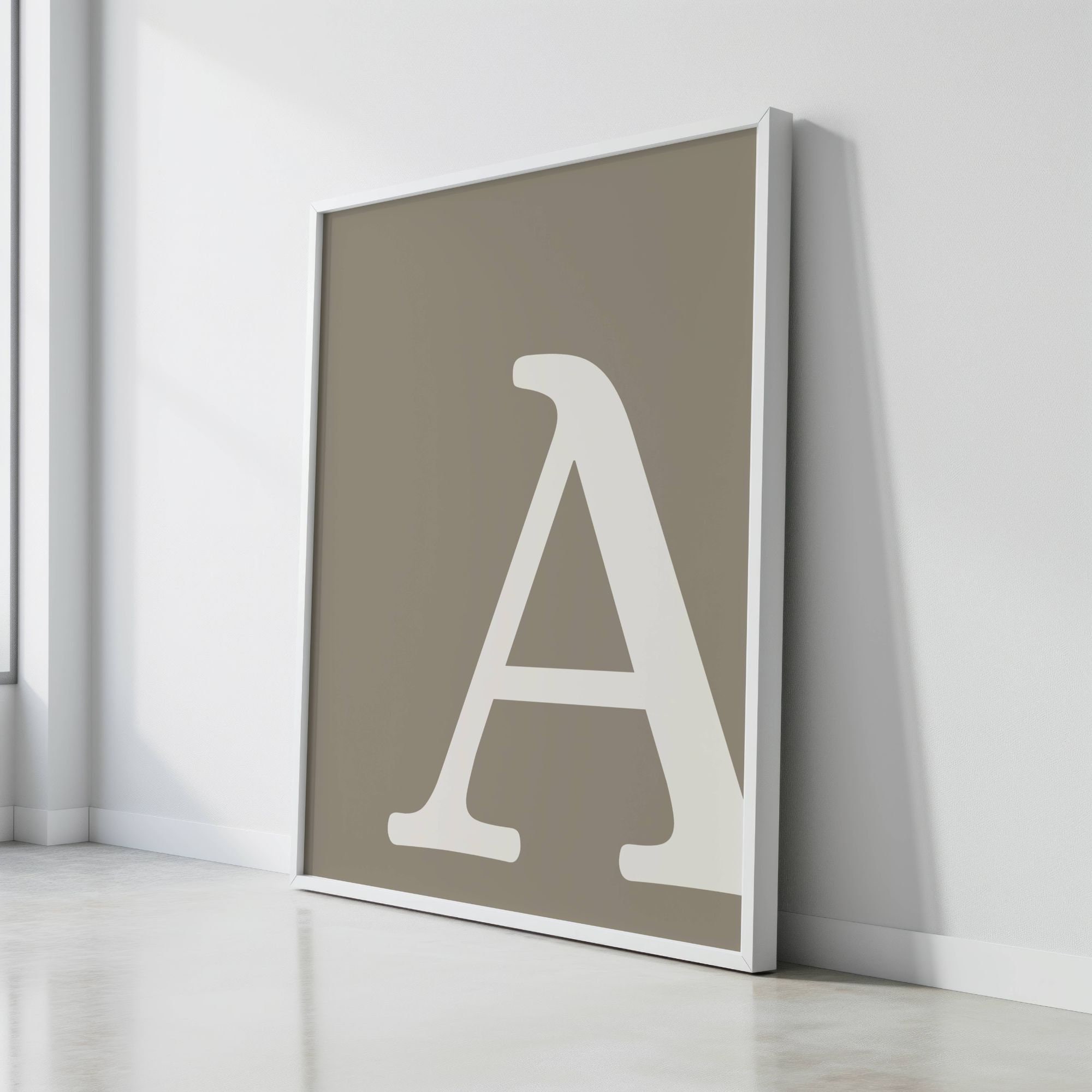 Letter A Poster, A Initial, Big Letters for Wall, Alphabet Letter Art ...