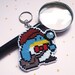 Paper Mario Pennington Cross Stitch Keychain Handmade Modern Colourful ...