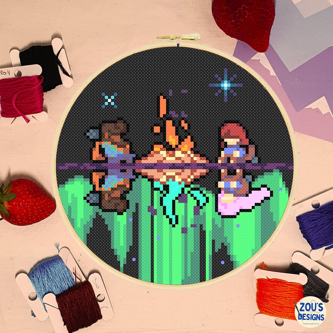 Celeste Madeline and Theo Cross Stitch Pattern Modern Colourful Cross ...