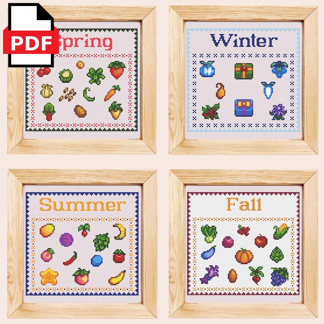 Stardew Valley - All Seasons Charts - Cross Stitch Pattern - Digital ...