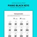 Piano Black Key Beginner Worksheet | Piano Lessons | Usletter | A4 - Etsy