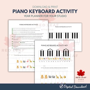 Music Theory Craft | Piano Keyboard Identification Activity | Preschool ...