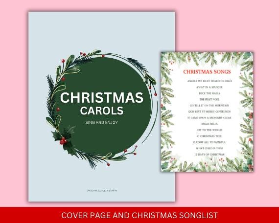 Christmas Carol Songbook | Digital| PDF | Holiday Hymns and Songs | US ...