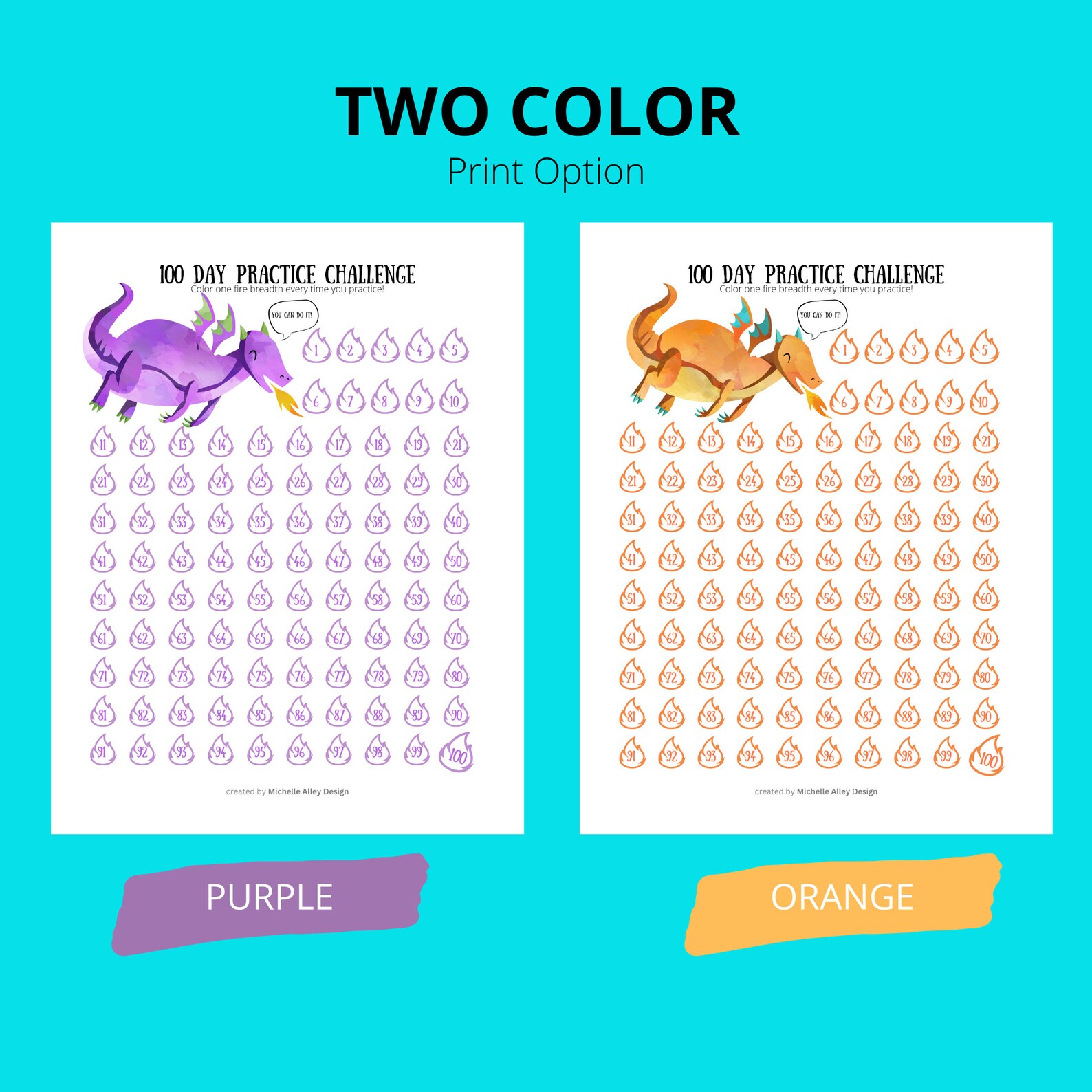 100 Day Practice Challenge |piano Practice | Printable Practice Habit ...