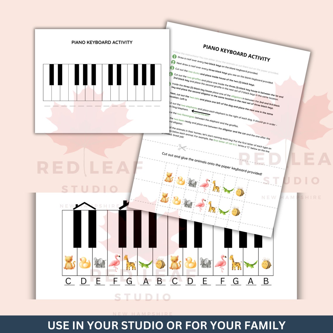 Music Theory Craft | Piano Keyboard Identification Activity | Preschool ...