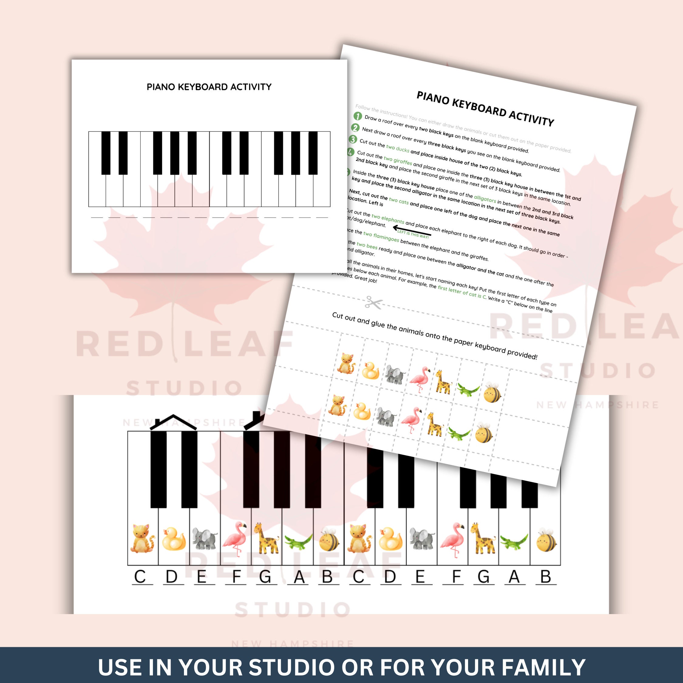 Music Theory Craft | Piano Keyboard Identification Activity | Preschool ...