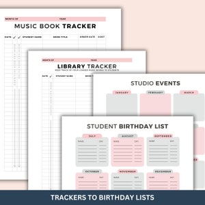 Piano Teacher Planner 2024 2025 School Year | Piano Violin Guitar Cello ...