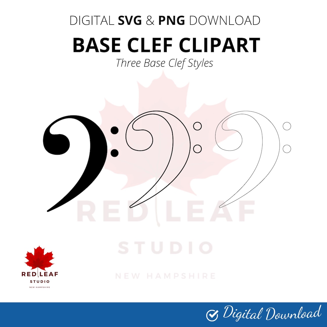 Base Clef Clipart | Music Notations | SVG | PNG - Etsy