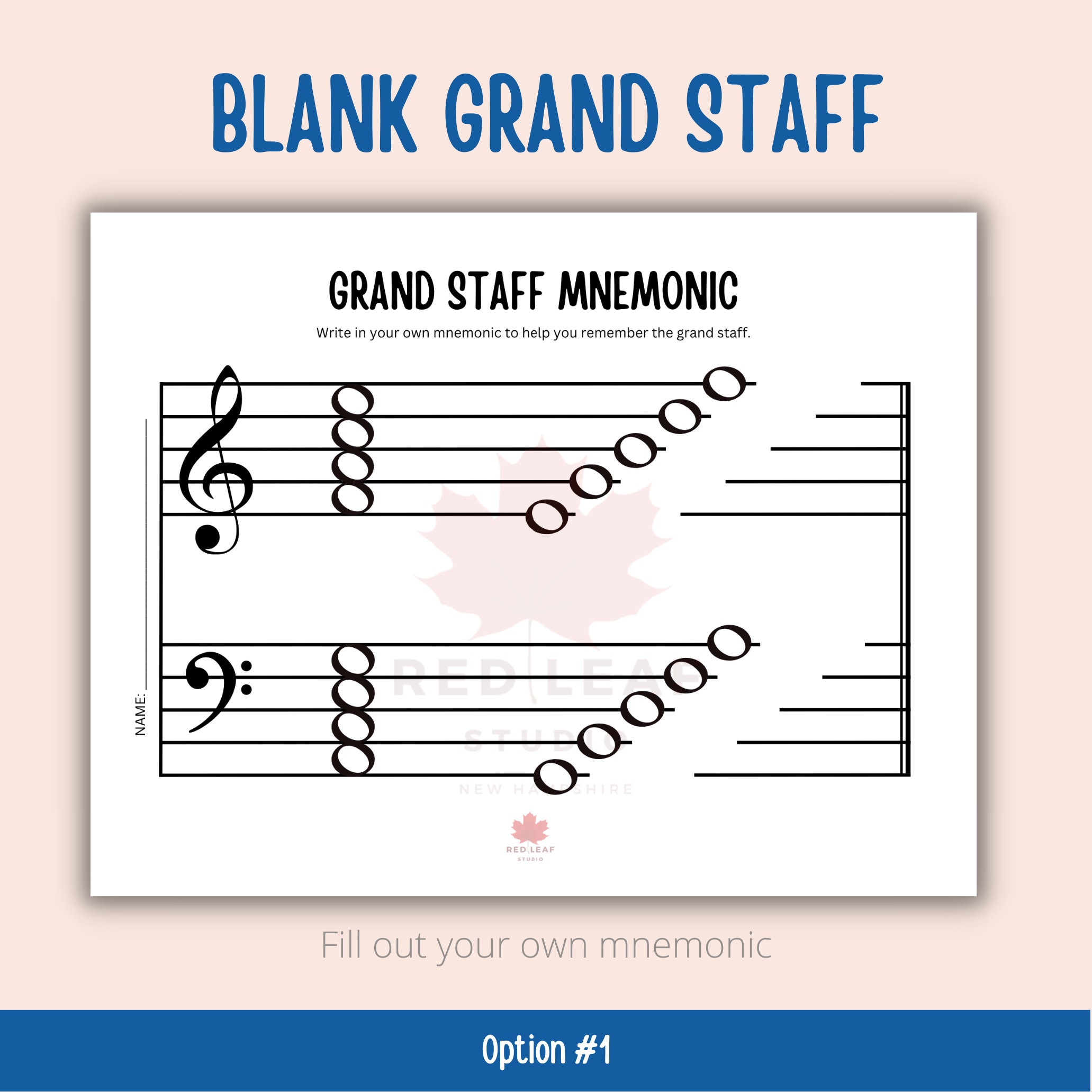 Grand Staff Mnemonic | Music Theory | Music Staff Names | Note Names ...