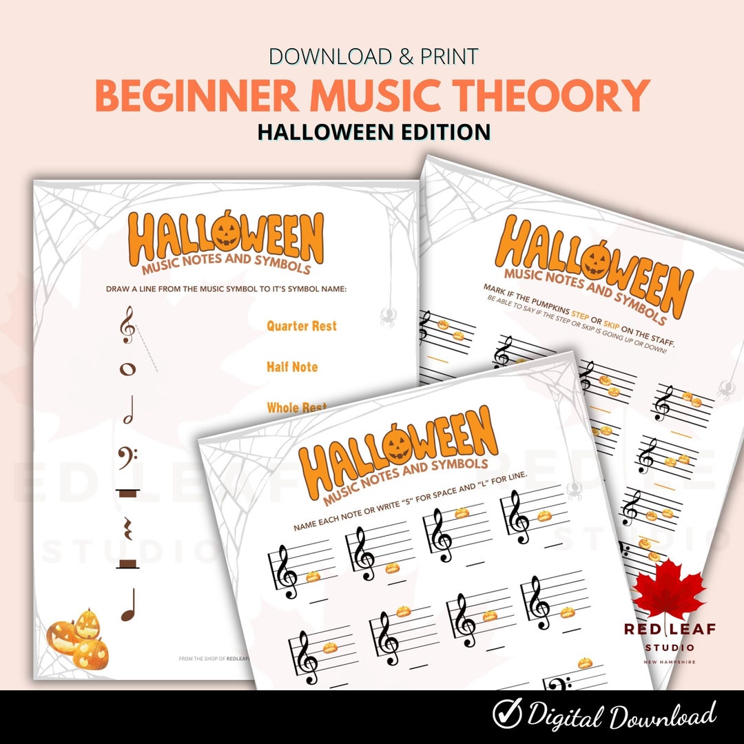 Piano Music Theory | Halloween Edition | Beginner Theory | Level 1 and ...