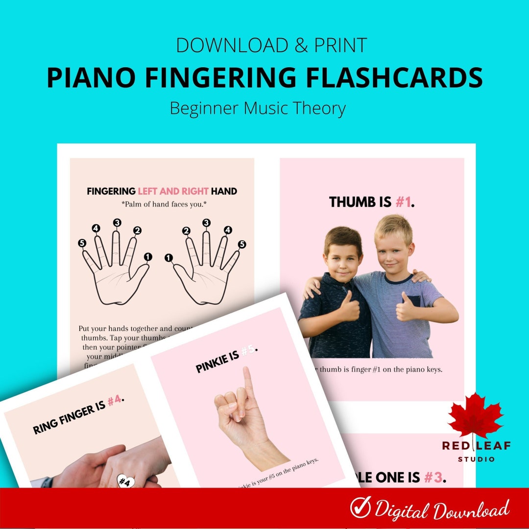 Music Theory | Piano Fingering | Flashcards | Elementary Music | PDF - Etsy