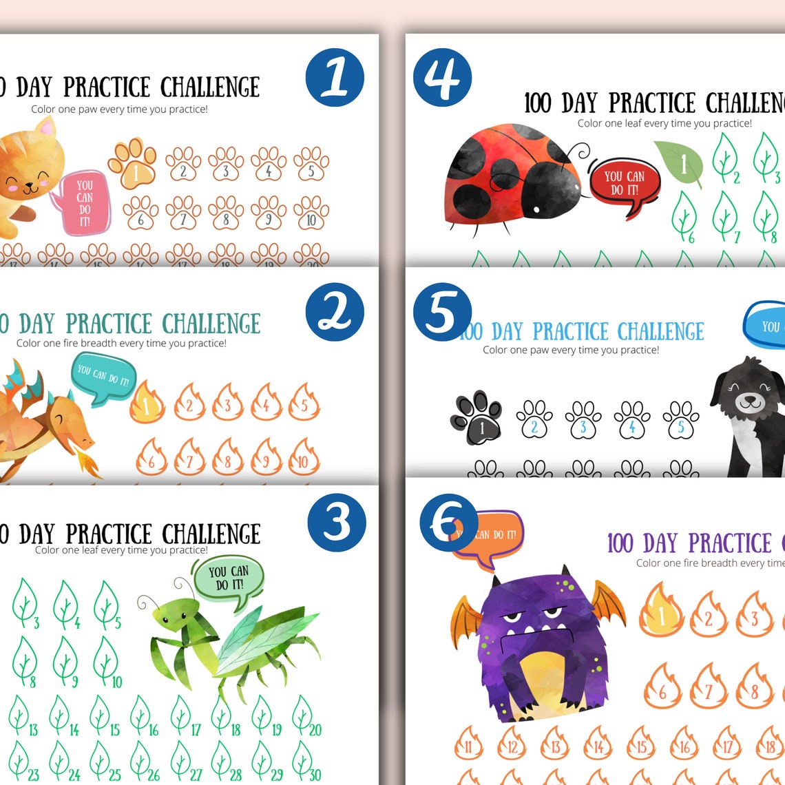 100 Day Practice Log Bundle | Music Packet | Practice Log | Piano ...