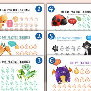 100 Day Practice Log Bundle | Music Packet | Practice Log | Piano ...