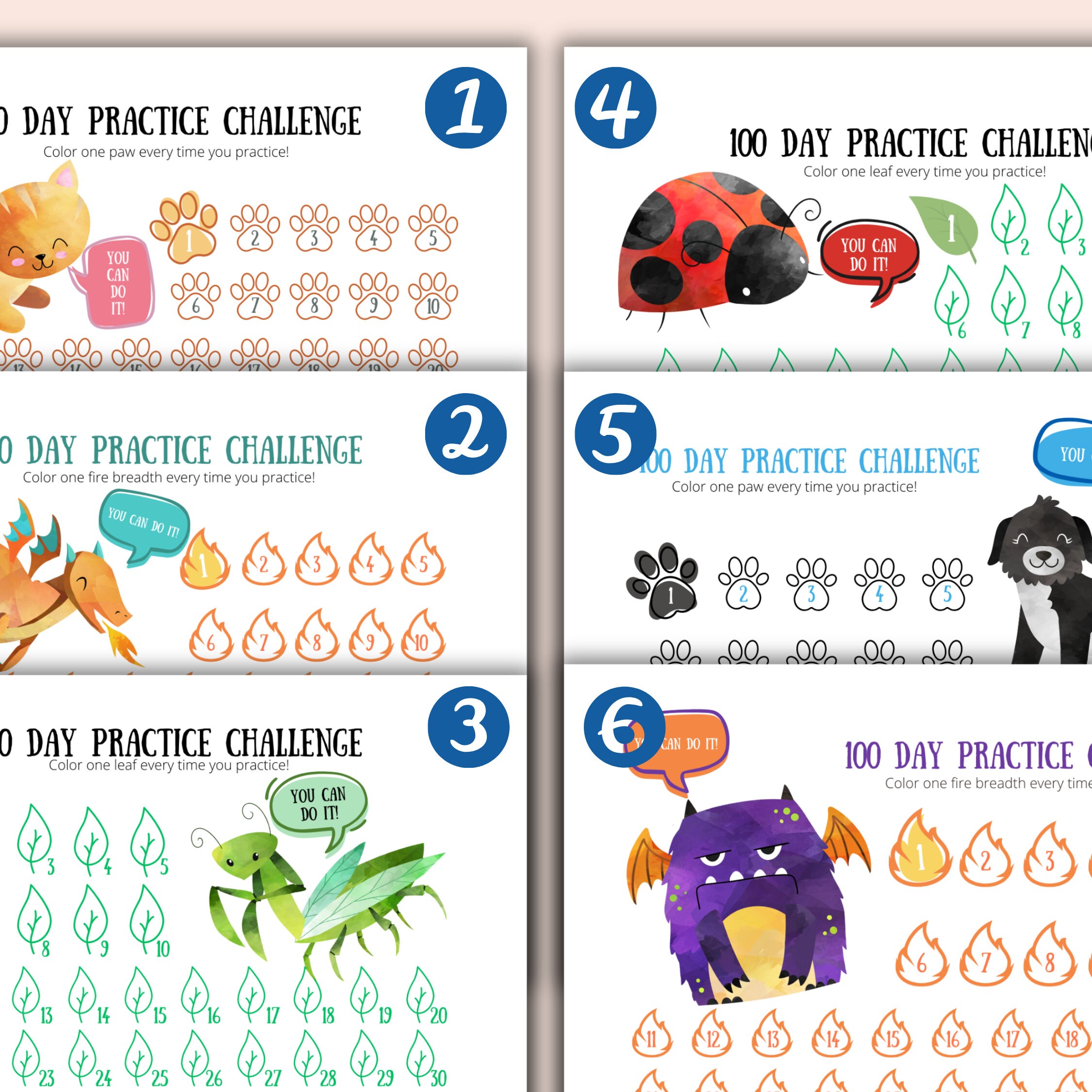 100 Day Practice Log Bundle | Music Packet | Practice Log | Piano ...