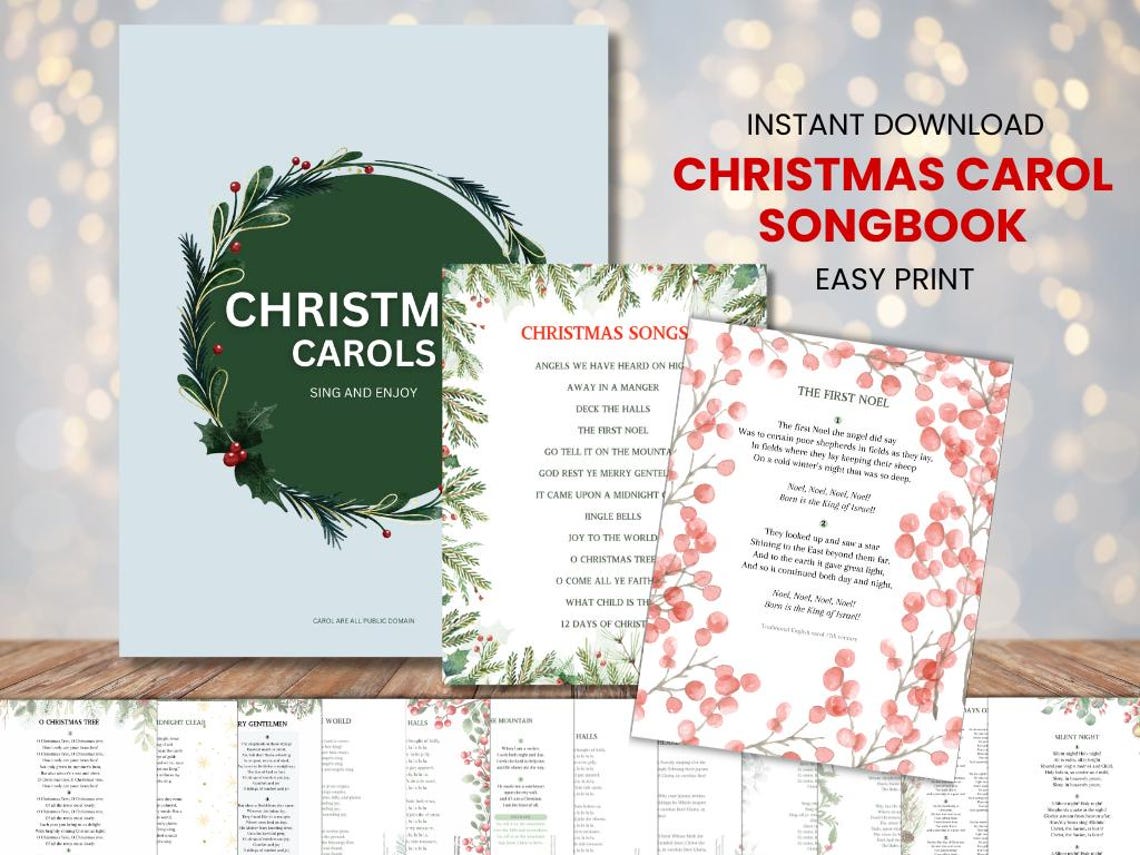 Christmas Carol Songbook | Digital| PDF | Holiday Hymns and Songs | US ...