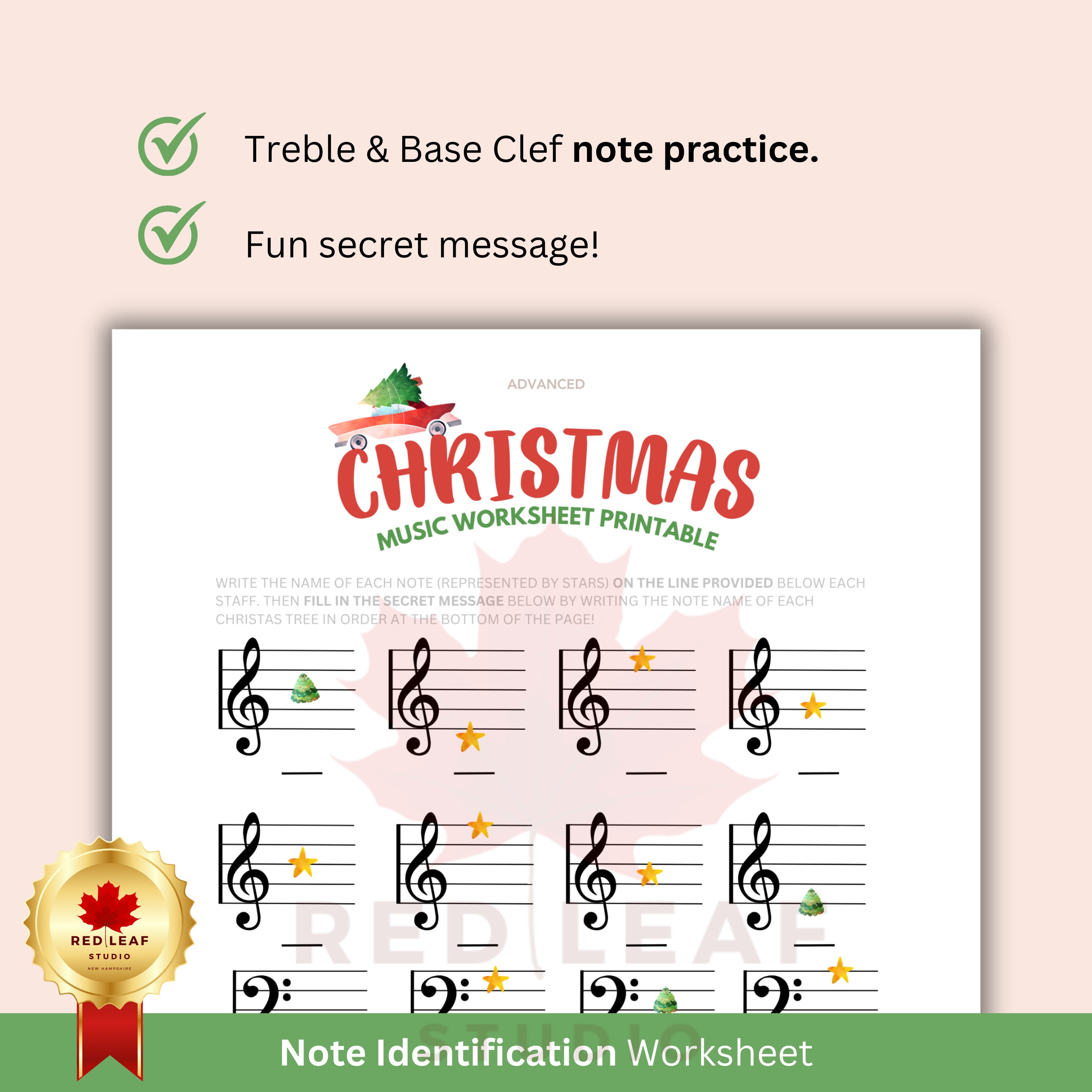 Early Beginner Music Theory Christmas Edition Beginner Theory Beginner ...