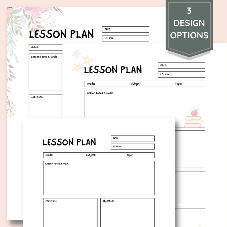 Teacher Template Planner, Teacher Plan, Modern Minimalist Teacher Plan ...