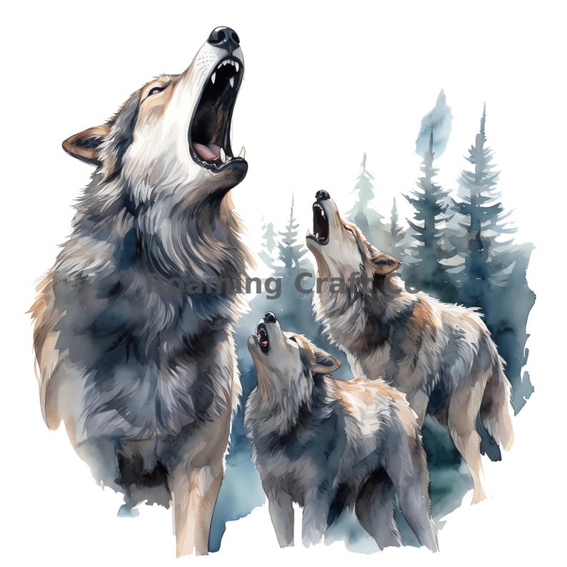 Wolves PNG – Wolf Clipart, Transparent Background, 300 DPI, Commercial ...
