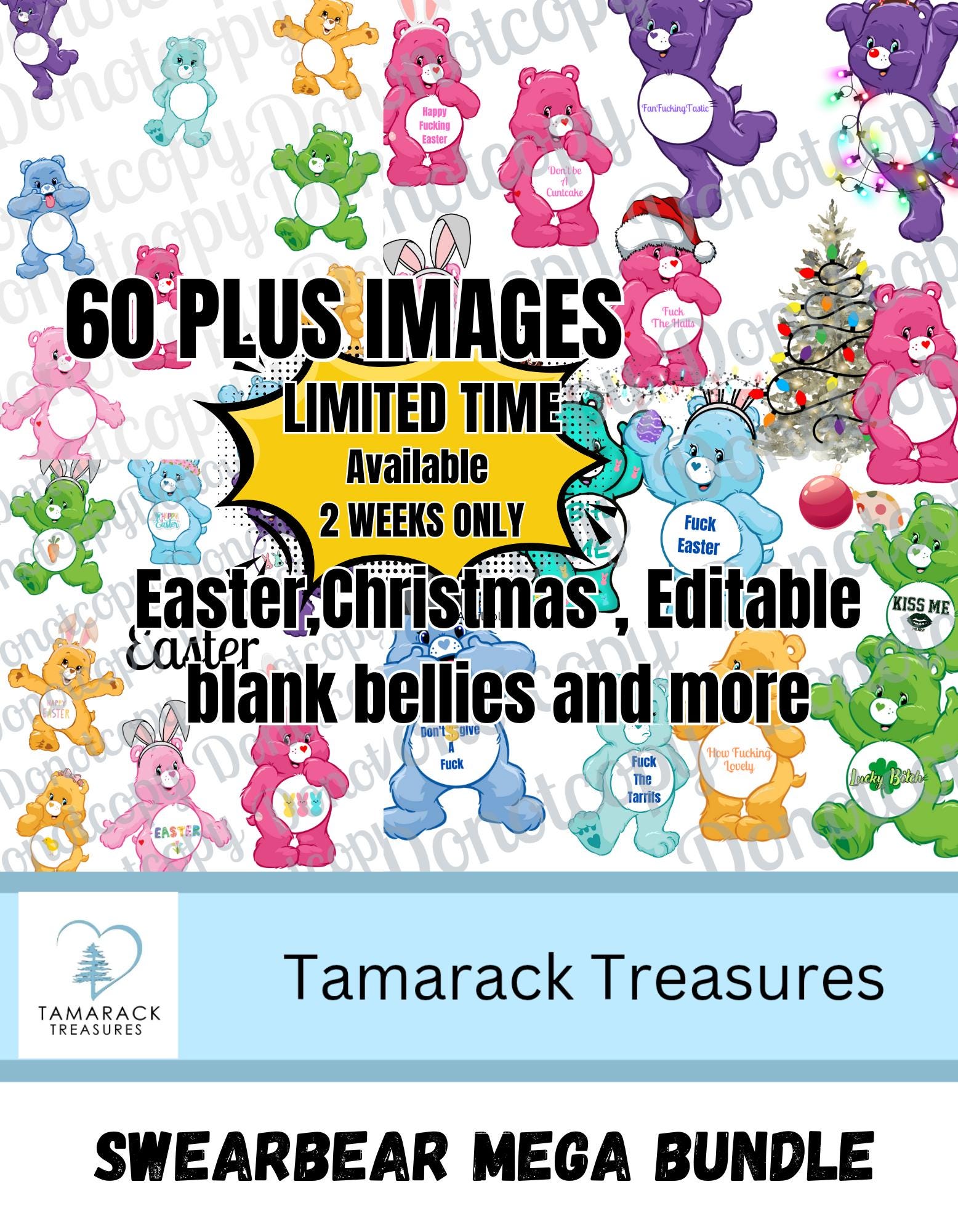 Swear Bear Svg Swearbear Png Swearbear Dtf Swearbear Template Bears ...