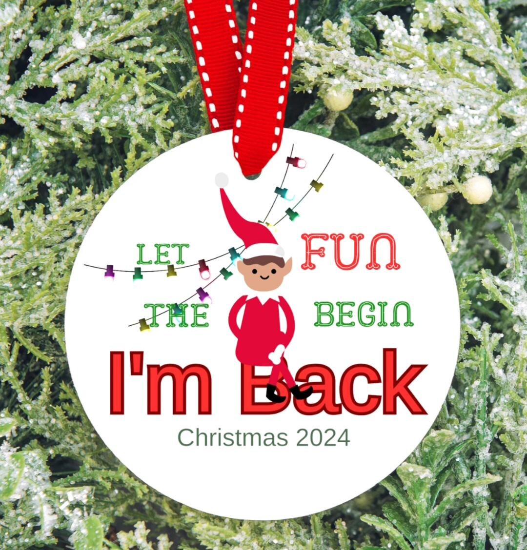 Elf Return Kids Ornament Png, Kids Elf Gift, Elf Surprise December 1st ...