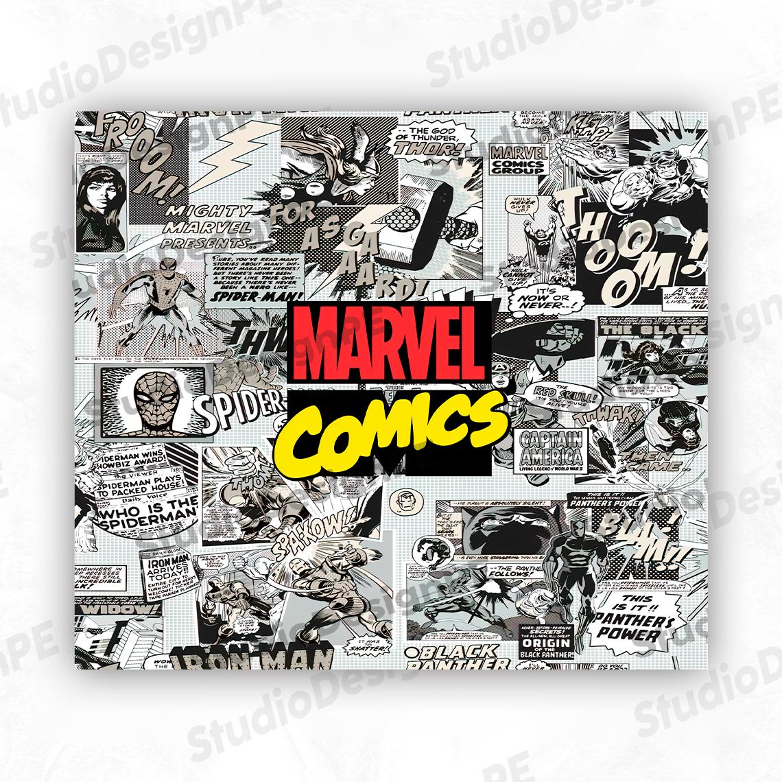 Tumbler Wrap - MARVEL COMICS - High Quality, 20 Oz, Digital Download - Etsy