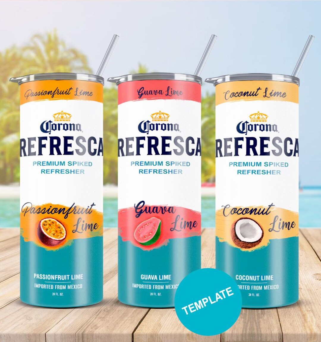 Cup Wrap Corona Refresca 20oz, Straight Cup Wrap, PNG Digital Download ...