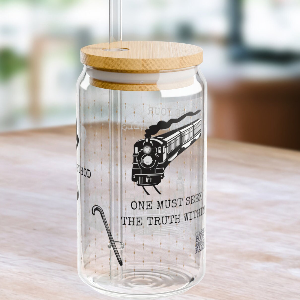 HERCULE POIROT Iced Coffee Cup | Reader Gift | Agatha Christie Fan Gift ...