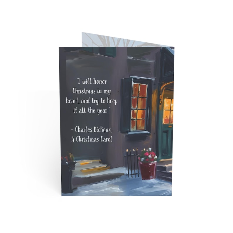 A Christmas Carol Christmas Cards - 10 Pcs Charles Dickens Christmas ...