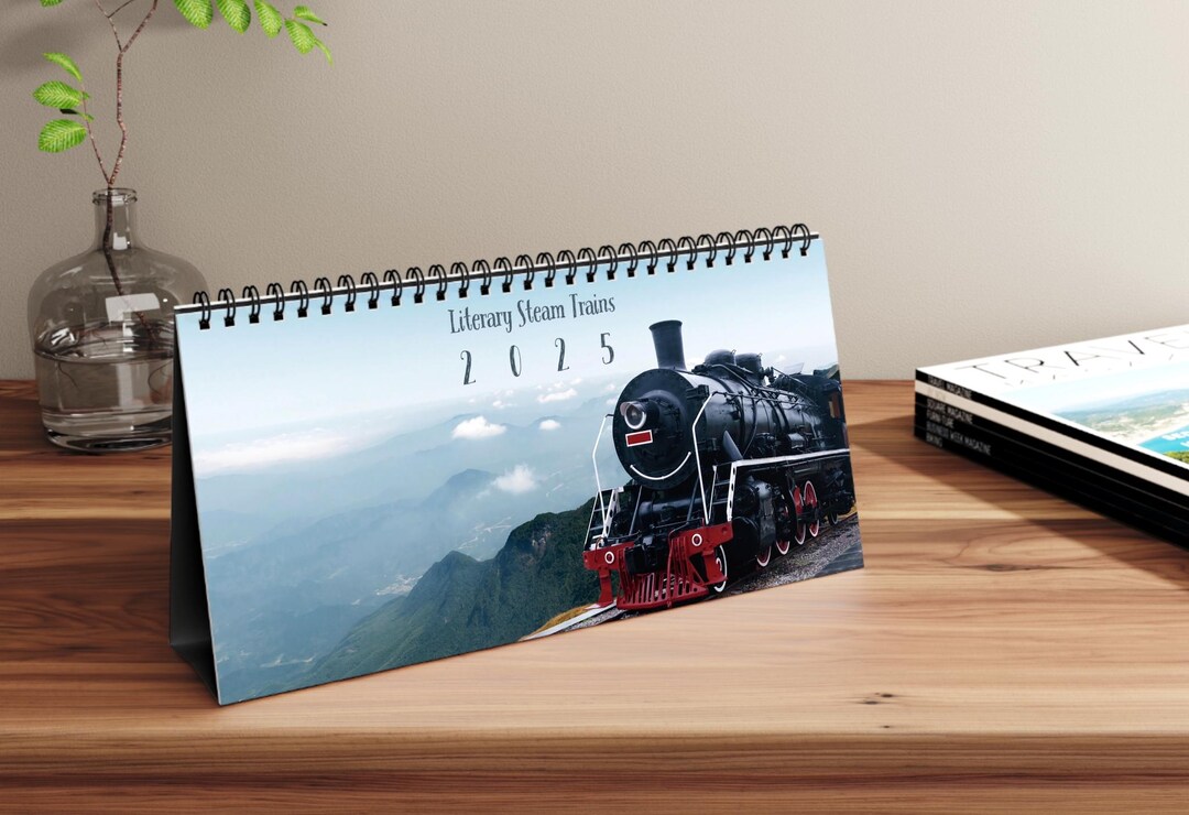 Literary Steam Trains 2025 Desktop Calendar - Poetic Railway Art ...