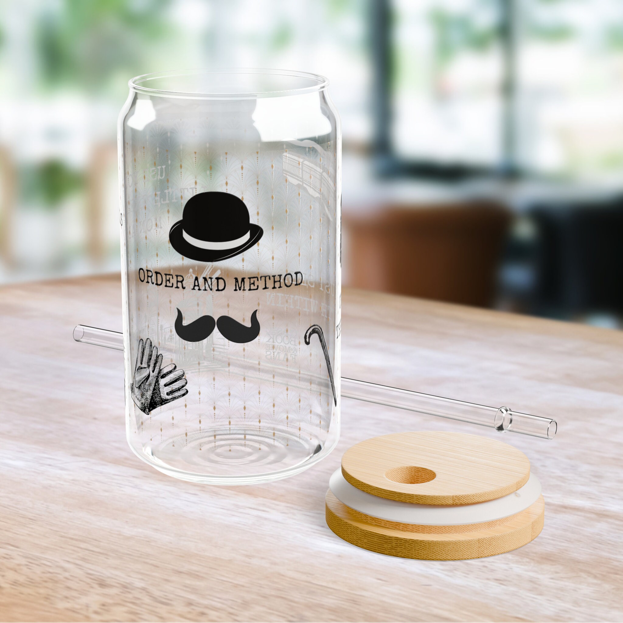 HERCULE POIROT Iced Coffee Cup | Reader Gift | Agatha Christie Fan Gift ...