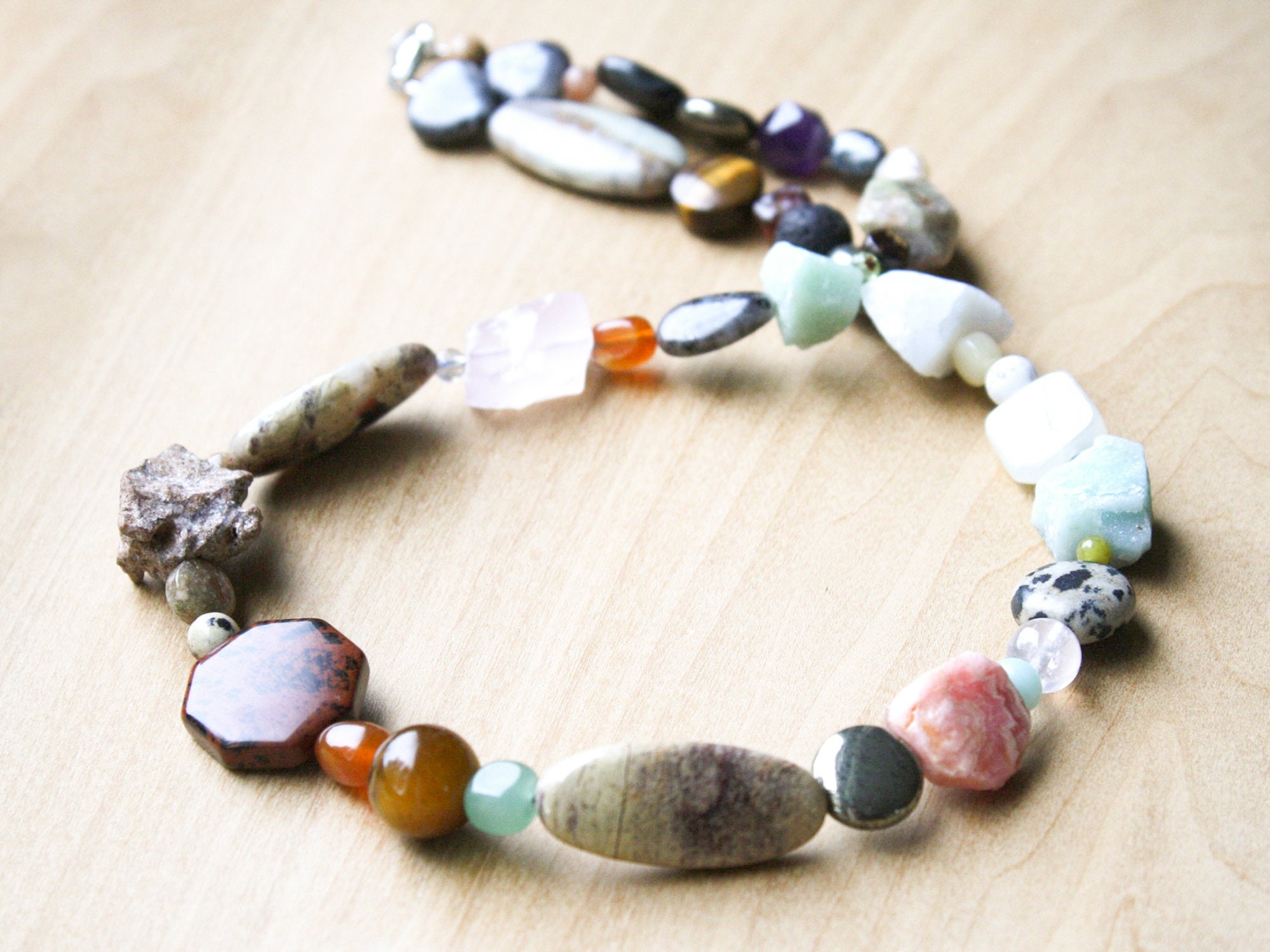 Healing Crystal Collection Necklace with Sterling Silver Clasp