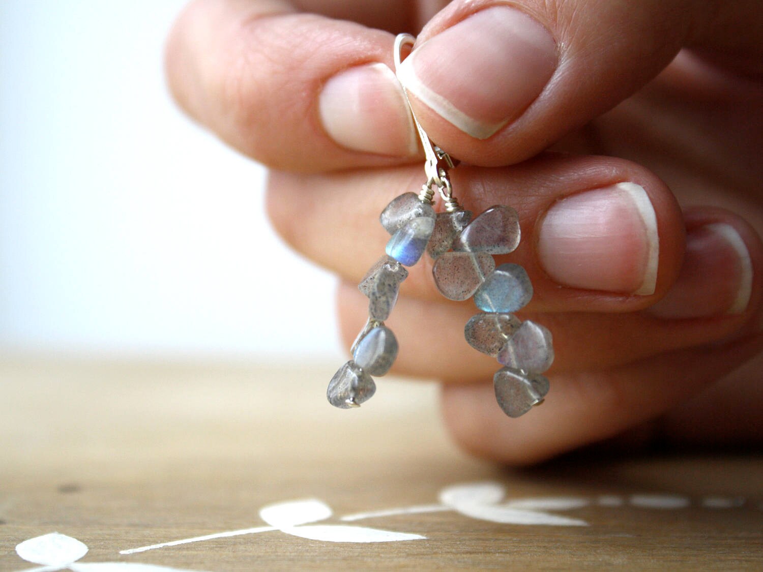 Positive Energy Jewelry . Raw Labradorite Earrings Silver Leverback ...