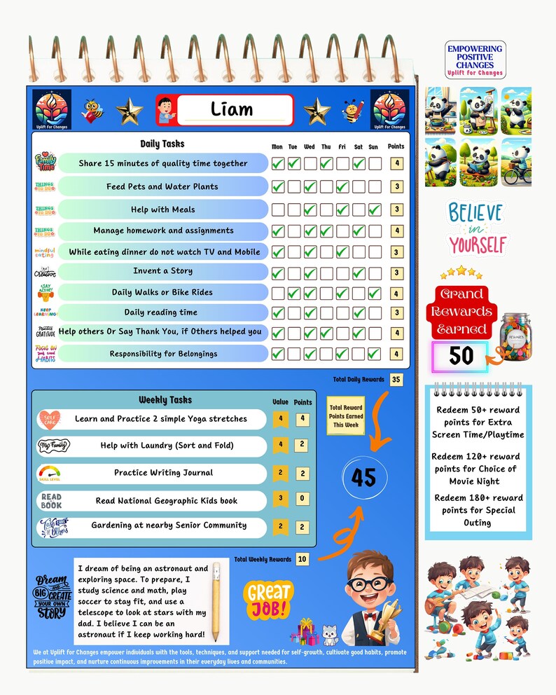 Interactive Kids' Reward Chore Chart – Boost Fun, Creativity ...