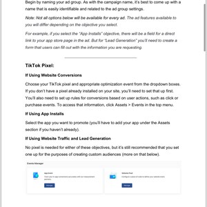 Tic Tok Advertising Checklist /templates - Etsy