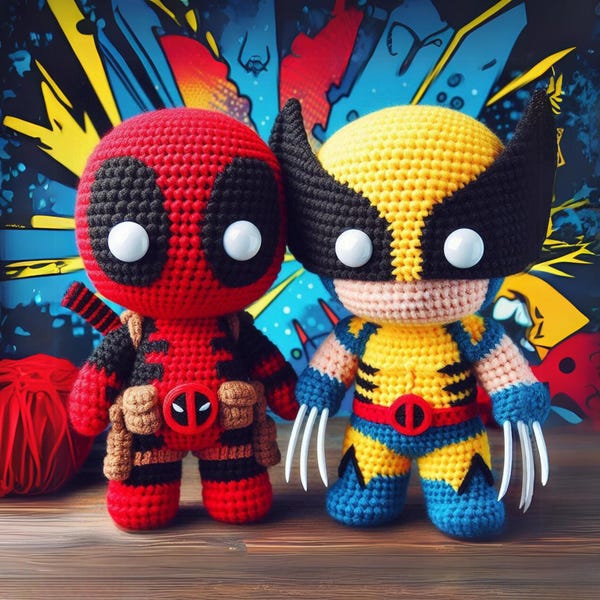 Crochet Deadpool and Wolverine Pattern - Etsy