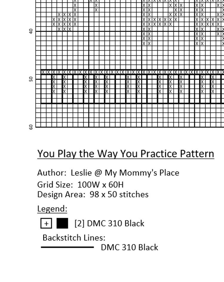 You Play the Way You Practice Cross Stitch Pattern Instant PDF Download ...