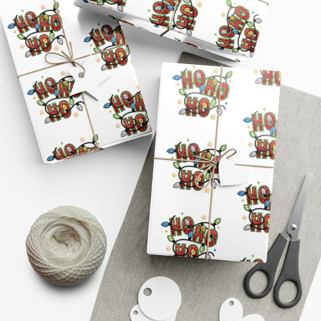 Festive Gift Wrap, Holiday Wrapping Paper, Personalized Christmas Paper ...