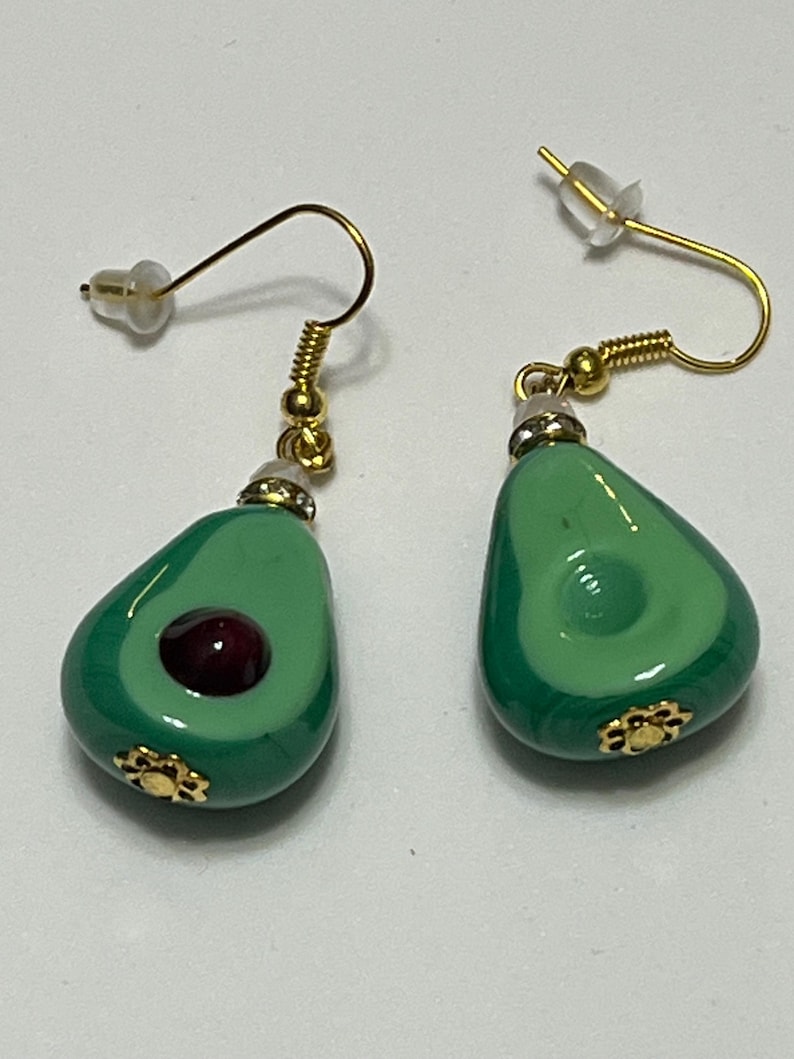 Avocado Slice Earrings - Etsy