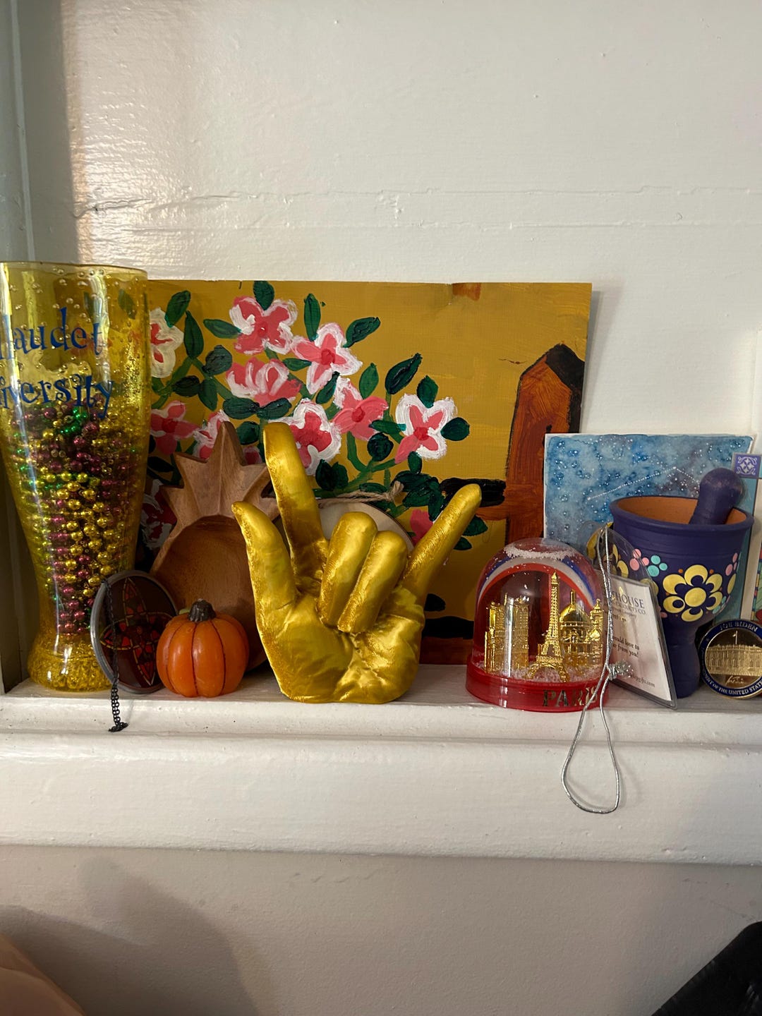 Gold ASL 'I LOVE YOU' Sculpture | 3D Printed Sign Language Art (life ...