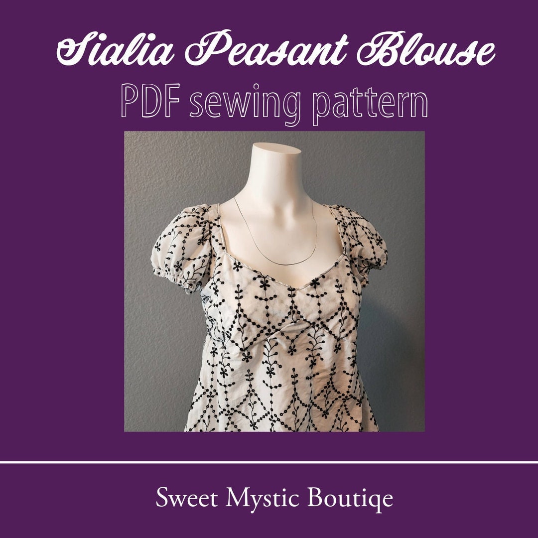 Sialia Peasant Blouse PDF Sewing Pattern - Etsy