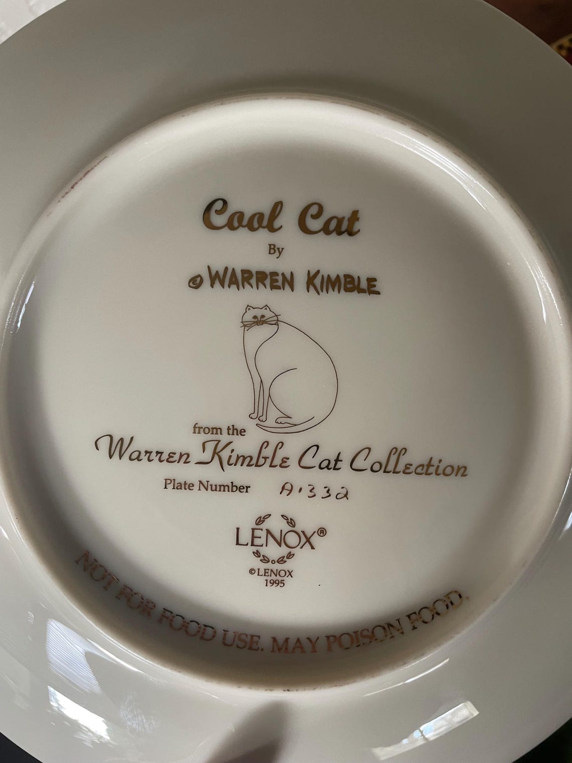Vintage Cat Plate Pair Warren Kimble Red Happy Cat & Cool Cat ...