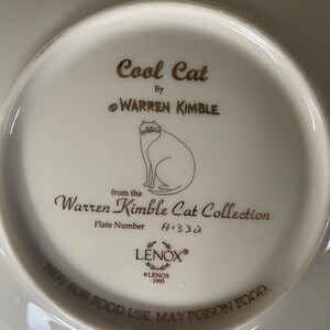 Vintage Cat Plate Pair Warren Kimble Red Happy Cat & Cool Cat ...