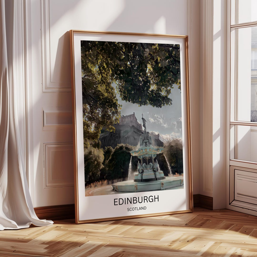Edinburgh Print, Edinburgh Castle Print, Scotland Gifts, Travel Art ...