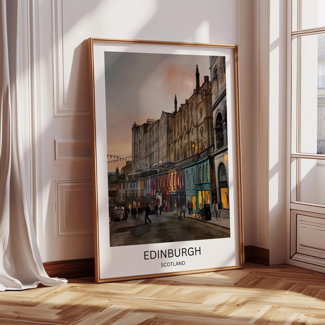 Edinburgh Cityscape Print Edinburgh Home Decor European City Art Print ...