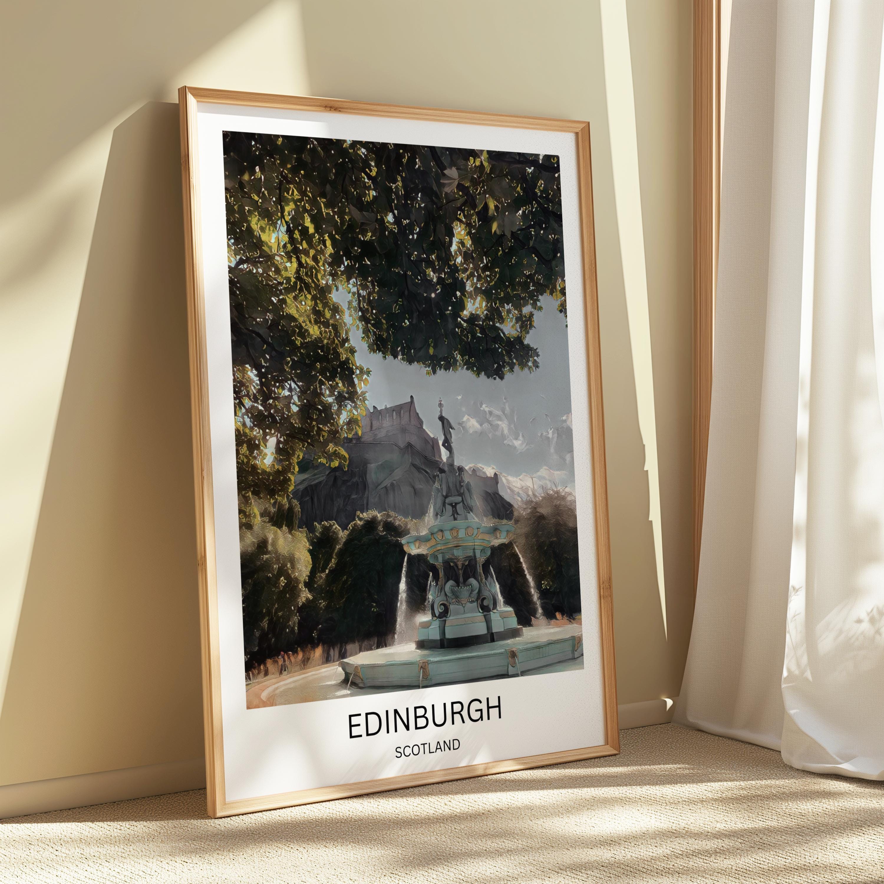 Edinburgh Print, Edinburgh Castle Print, Scotland Gifts, Travel Art ...