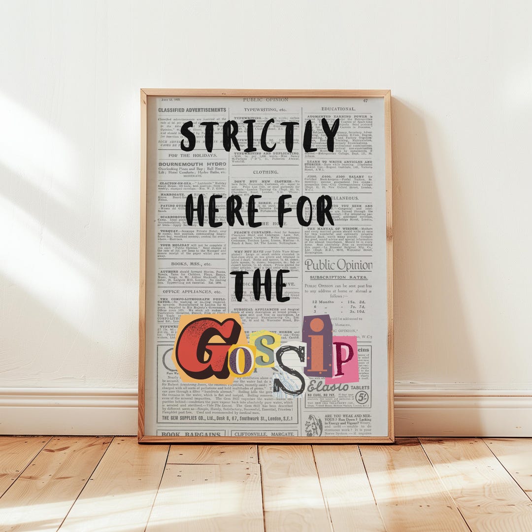 Graffiti Newspaper Wall Art | Digital Download Wall Print | Funny ...
