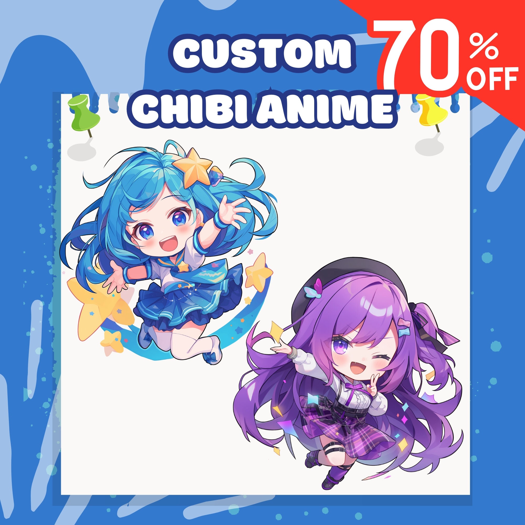 Custom Chibi Anime Chibi Character Chibi Logo Cute Chibi Chibi Emotes ...