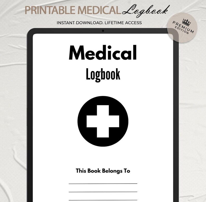Medical History Form Printable, Family Health History, Medical Logbook ...