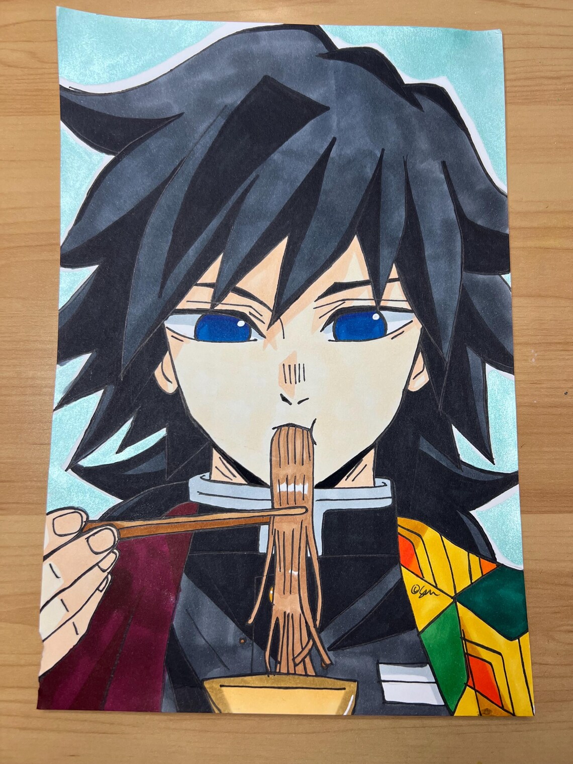 Giyu Eating Soba From Demon Slayer - Etsy
