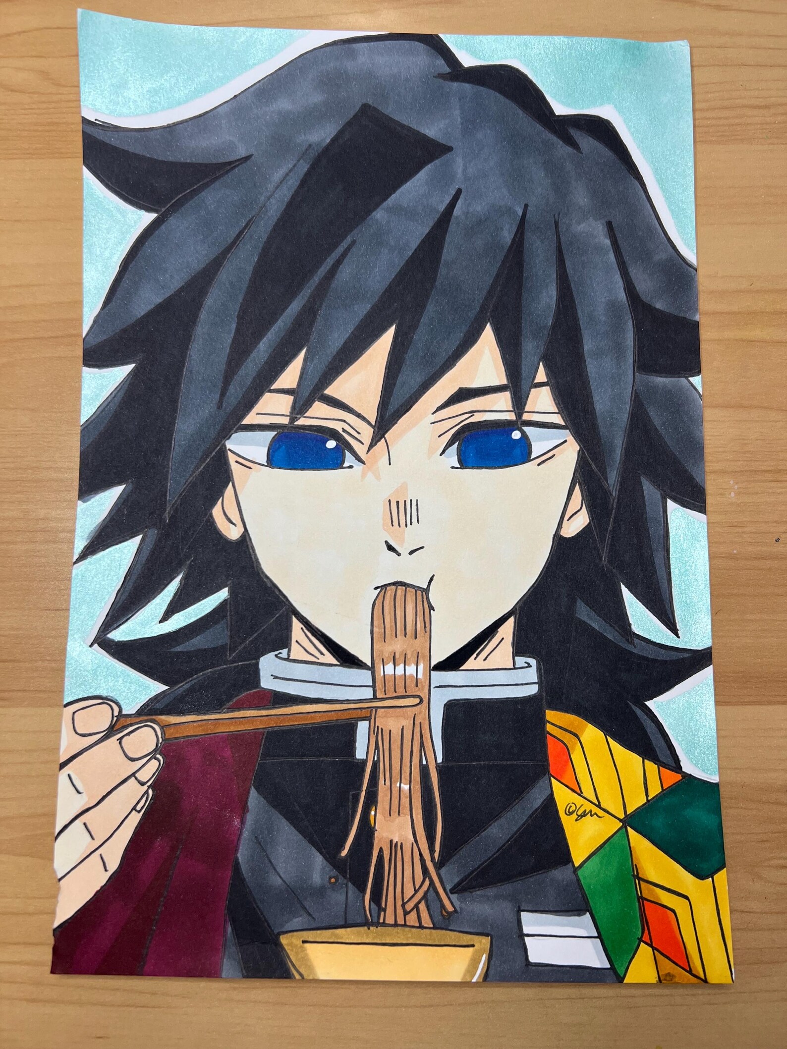 Giyu Eating Soba From Demon Slayer - Etsy